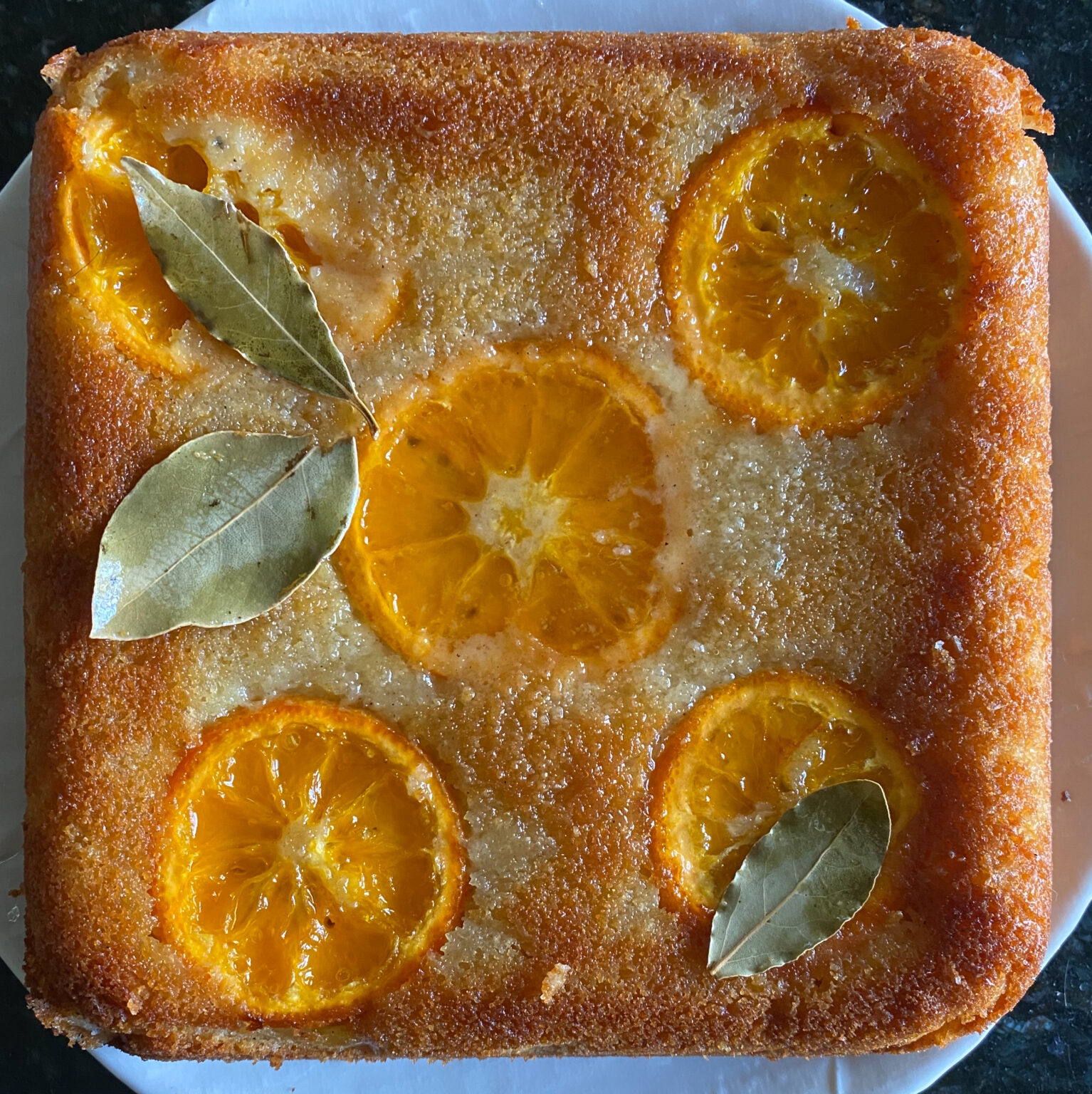 organic SEMOLINA CAKE with CLEMENTINE & CARDAMOM and Bay Leaf Syrup ...